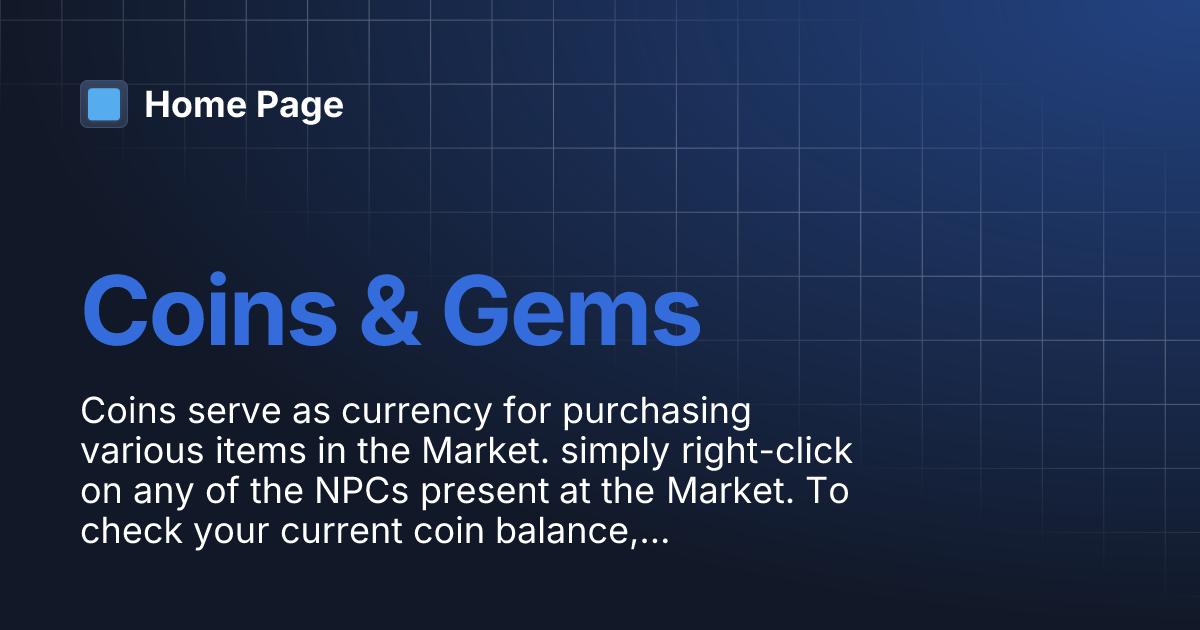 Coins & Gems | Home Page