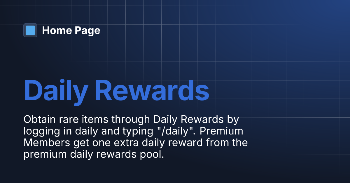 Daily Rewards | Home Page