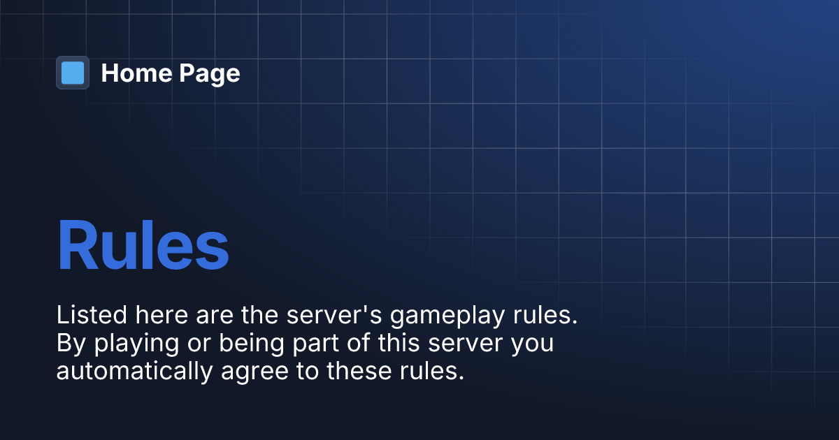 Rules | Home Page