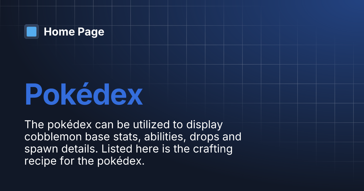 Pokédex | Home Page